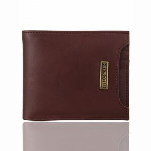 Theo&Ash - Buy Rust Colour two in one classic Leather Wallet For Men Online